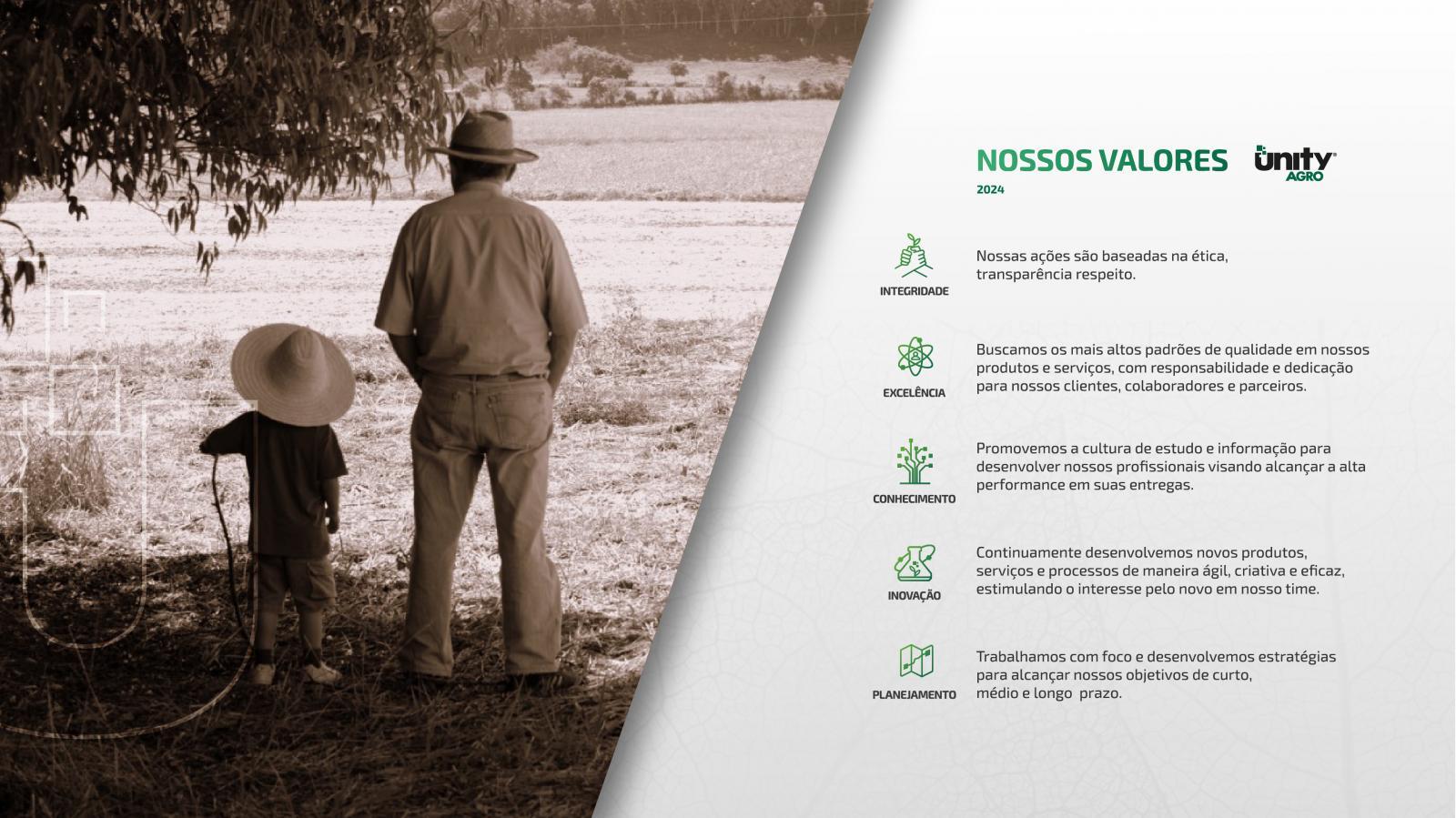 Missão, Visão e Valores - UnityAgro
